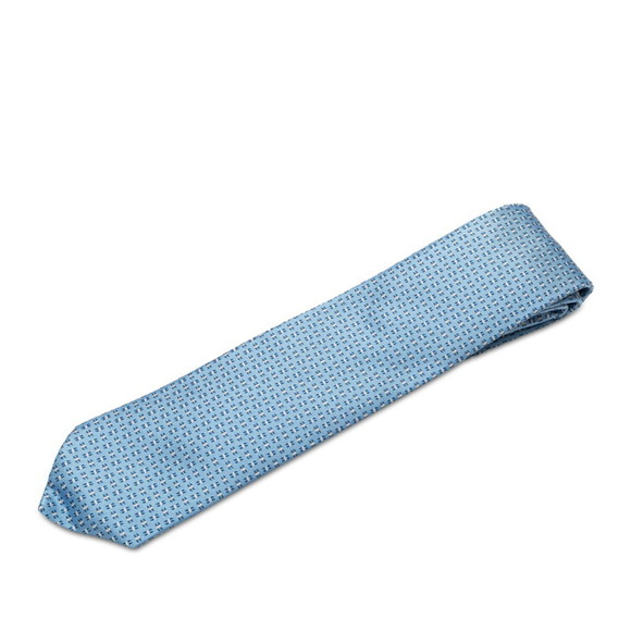 Hermes | Accessories | Hermes Tie Light Blue White Silk Mens Hermes ...